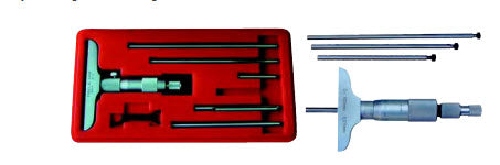 MHC Depth Micrometer, Interchangeable Rods 0-6", 2-1/2" base 602-3025