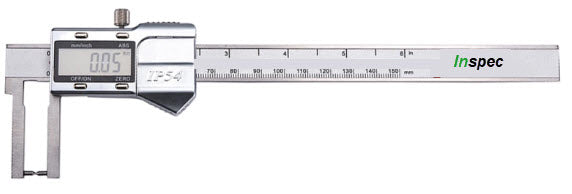 InspecDigital Outside Point Jaw Caliper Inch/Metric, 0-150mm/0-6", Thu