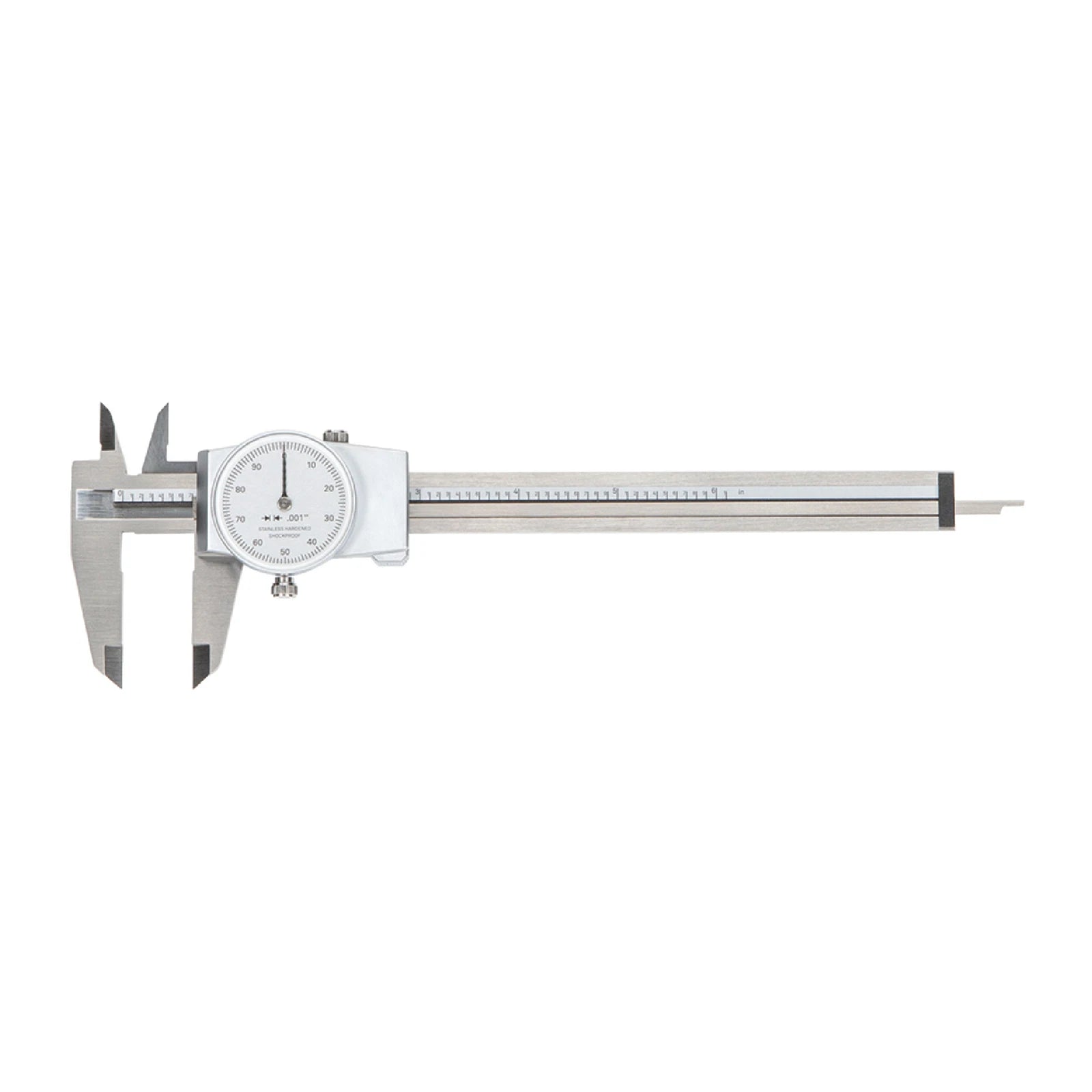Tesa 00520001 Dial Caliper, Stainless Steel, white Face, 0-6" Range,